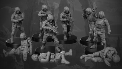 Space Marines Front-Line Combat Army 9-Pk 3D Printed Models | eBay