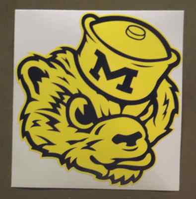 MICHIGAN WOLVERINES Vinyl Decal Sticker - RETRO | eBay