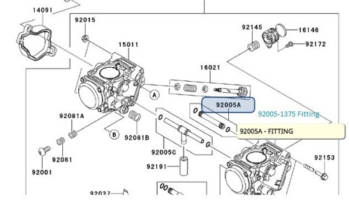 Kawasaki OEM 2000-2013 Brute Kfx700 Fitting 92005-1375 | eBay
