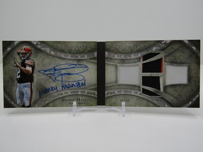 JOHNNY MANZIEL 2014 TOPPS FIVE STAR QUAD RELIC AUTOGRAPH AUTO BOOKLET ...