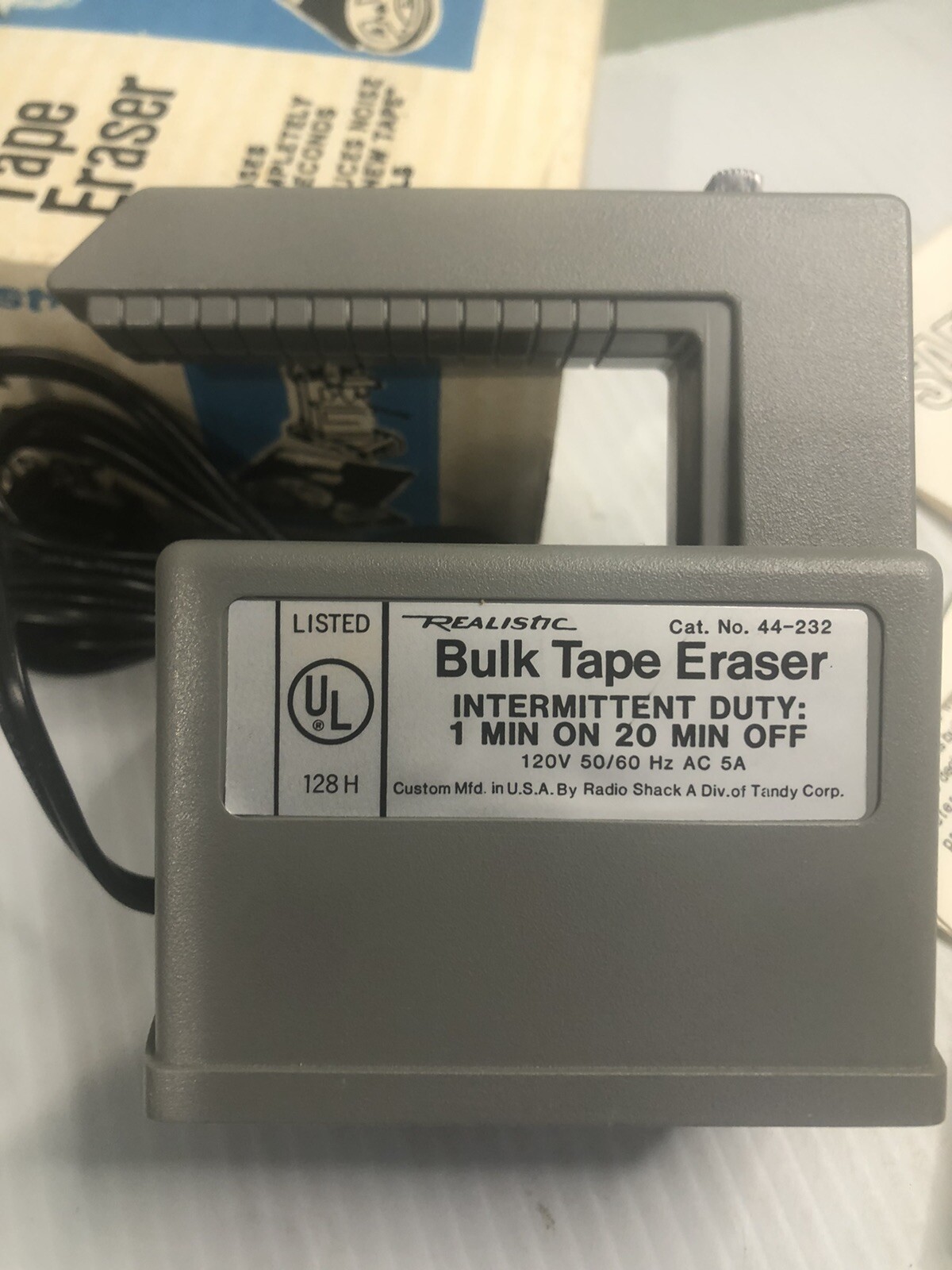 Realistic Vintage Bulk Tape Eraser Cat. No. 44-232 Made in USA | eBay