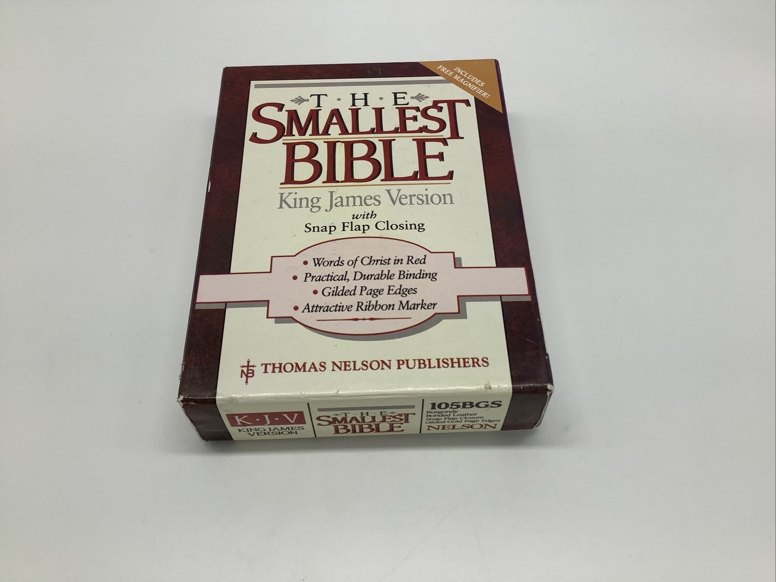 Smallest Bible KJV Snap Flap Bonded Leather 1970 Thomas Nelson ...