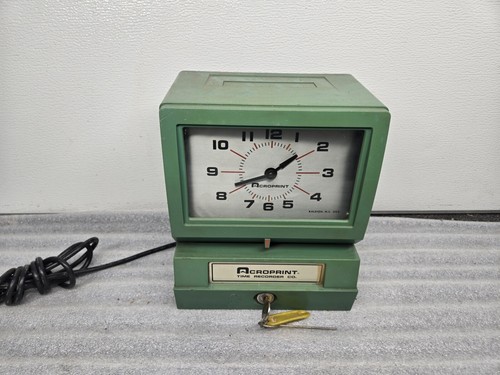 ACROPRINT TIME RECORDER PUNCH CLOCK VINTAGE SHOP BUSINESS | eBay