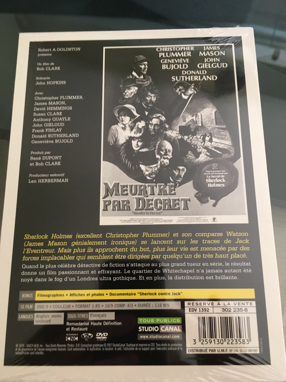 MEURTRE PAR DECRET(SHERLOCK HOLMES/WATSON ) DIGIPACK VOST FILM DE BOB ...