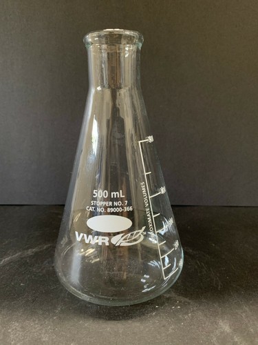 VWR 89000-366 500 mL Erlenmeyer Flask | eBay
