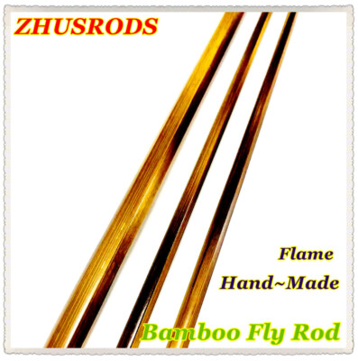 ZHUSRODS Flame Bamboo Fly Rod Blanks 6'6"~8'0" / 2 Section 2 Tip ...