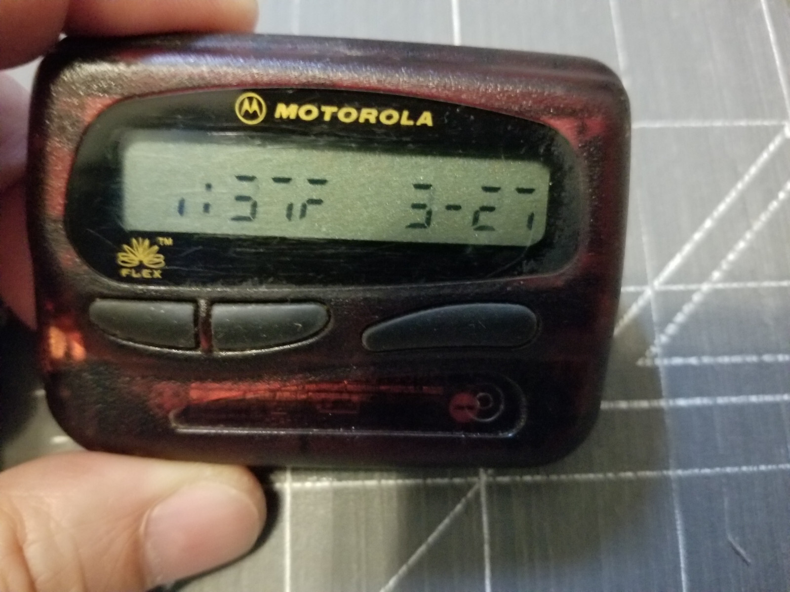 Motorola Express Xtra FLX 929.9875 MHz Frequency Red Clear Flex Pager ...