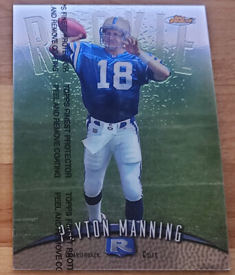 Single Peyton Manning RC 1998 Topps Finest Rookie Jumbo With Coating #2 ...