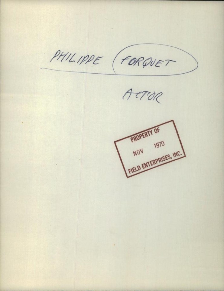 1970 Press Photo Philippe Forquet Viscount French Paris Actor ...