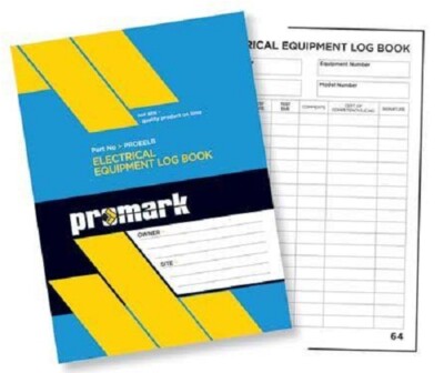 Promark ELECTRICAL EQUIPMENT LOG BOOK PMKPROEELB 100 Pages*Australian ...