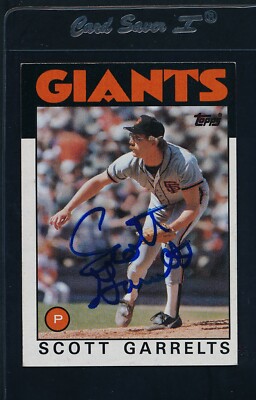 1986 Topps #395 Scott Garrelts Giants Signed Auto *41586 | eBay
