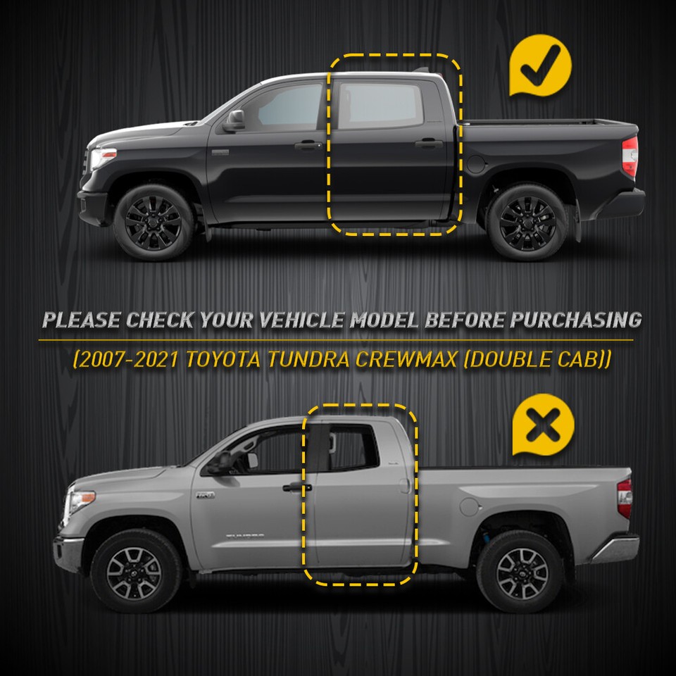 For 07-21 Tundra Crew Max Left & Right Roof Drip Molding 75552-0C060 ...
