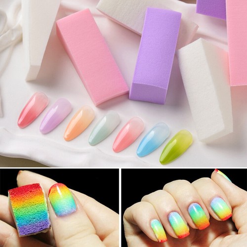 8Pcs Nail Gradient Painting Pat Sponge Nail Art Transfer Polish Puff ...