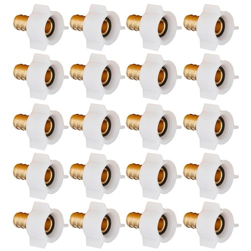 20 Pack 1/2" Pex x 1/2" Female NPT Threaded Swivel Adapter Brass Crimp ...