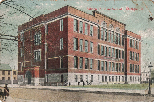 C1911 Salmon P Chase School Chicago Illinois Postcard L53 Ebay