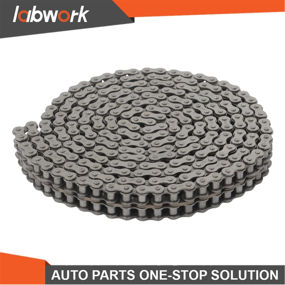 Labwork 10 Feet #40-2 Double Strand Roller Chain Includes 2 Master ...