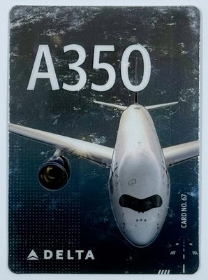 2022 DELTA Airlines Pilot Trading Card A350 #67 Airbus A350-900H ...