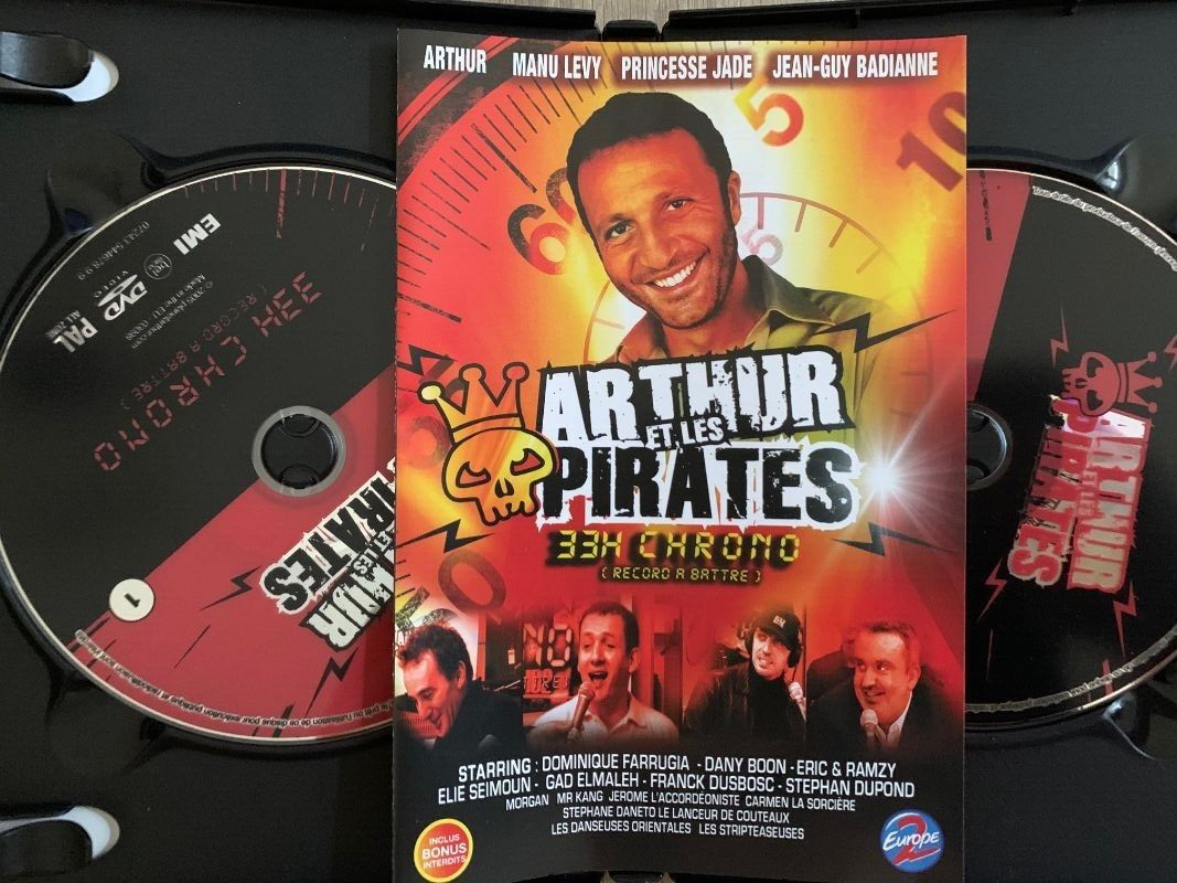 2 DVD ARTHUR ET LES PIRATES 33H CHRONO Dany BOON Franck DUBOSC Elie ...