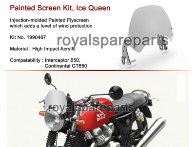 Genuine Royal Enfield GT & Interceptor 650 ICE QUEEN Painted Fly Screen ...