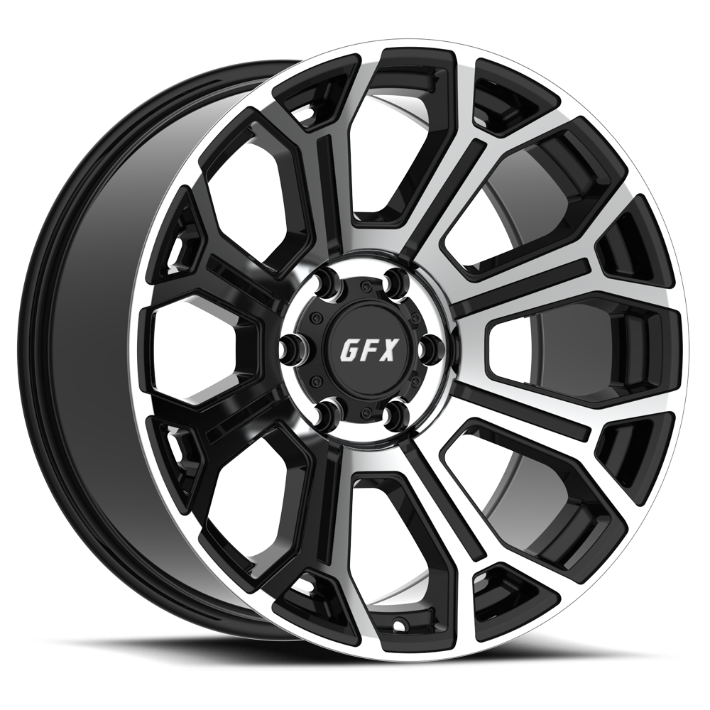 G-FX TR-19 8.5x17 Gloss Black Machined Face Rim for sale online | eBay