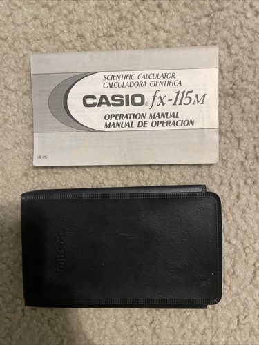 Vintage Casio FX-115M Scientific Calculator Case And Manual Only | eBay