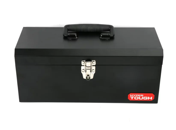 NEW 16-Inch Metal Tool Box with Removable Tool Tray, Black - Free ...