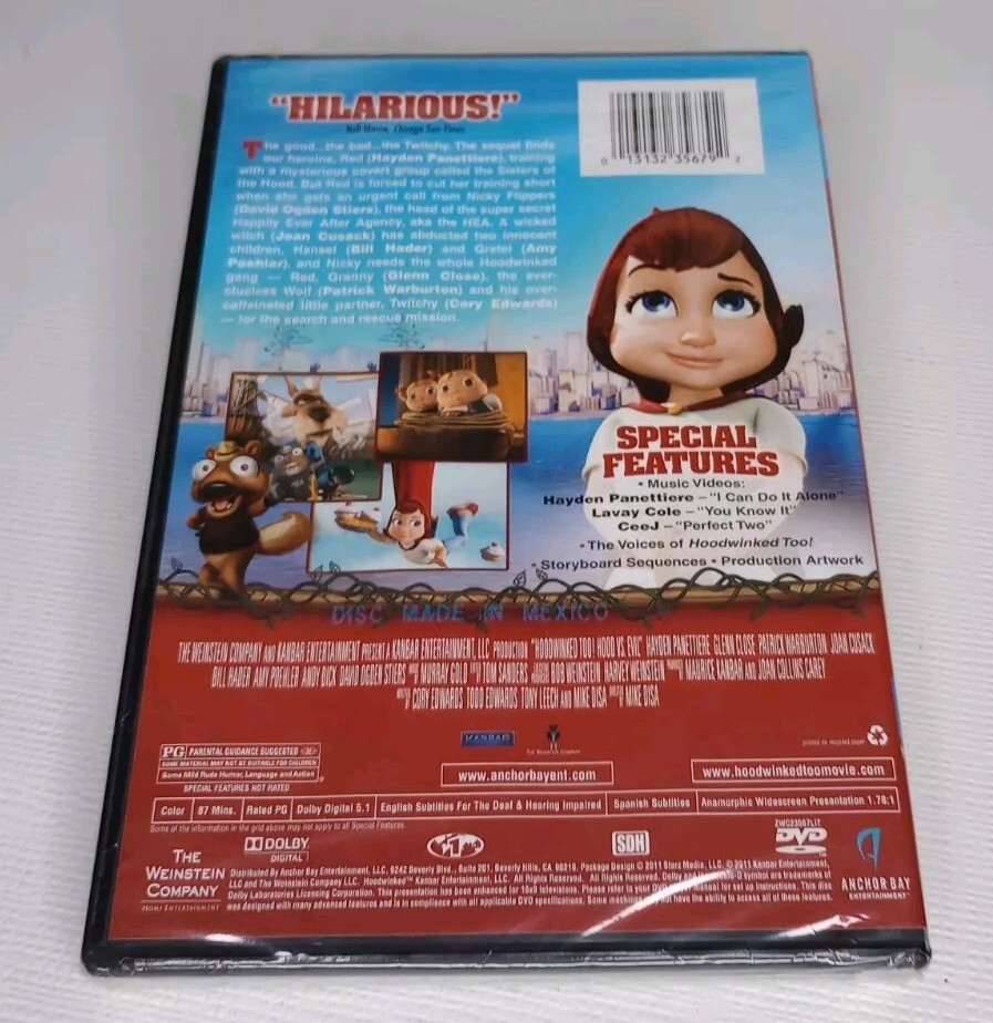 Hoodwinked Too Hood Vs Evil Widescreen DVD Anchor Bay New 13132356792 ...