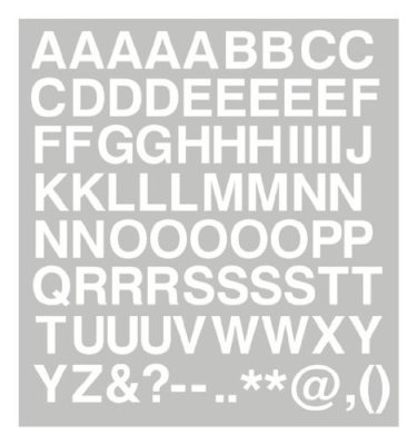 White 4 Inch Self Adhesive Vinyl Letters Plastic Sticky Lettering sign ...