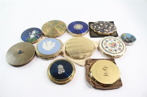Powder Compacts Vintage Assorted Brass Inc Stratton Floral Cameo Job ...