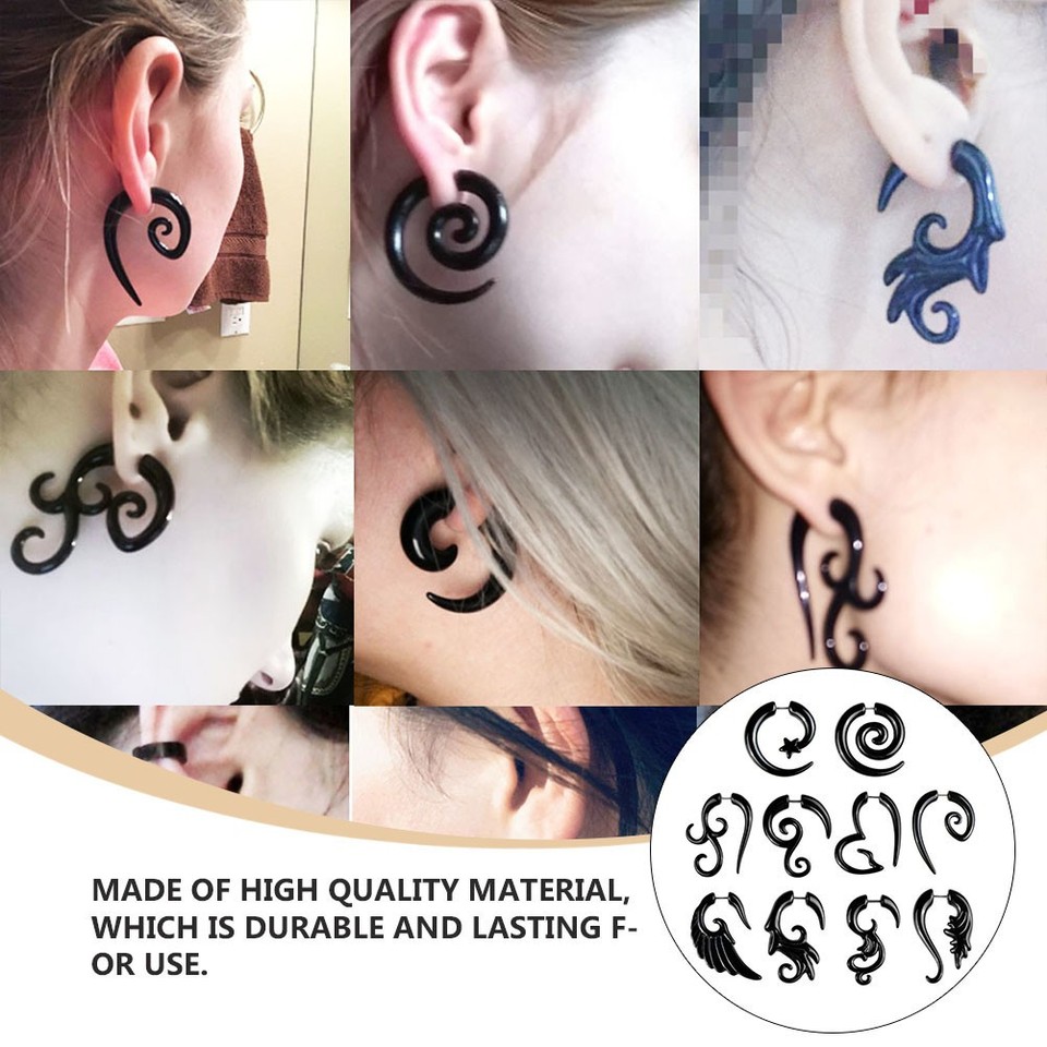 10 Pcs Tunnels Ear Stretcher Gauges Expander Expansion Tools Decoration ...