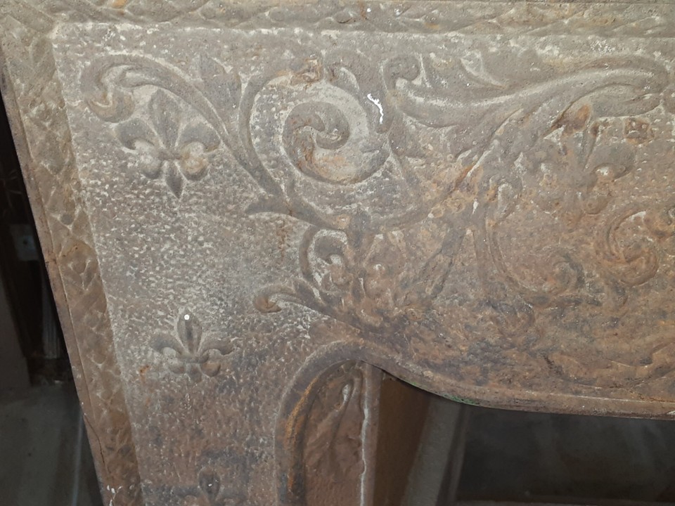 ANTIQUE ORNATE GARGOYLE PEERLESS CAST IRON/METAL FIREPLACE INSERT ...