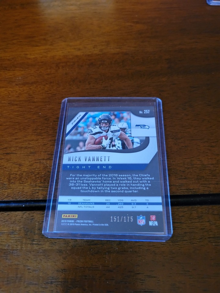 2019 Panini Prizm Hyper Nick Vannett Seattle /175 | eBay