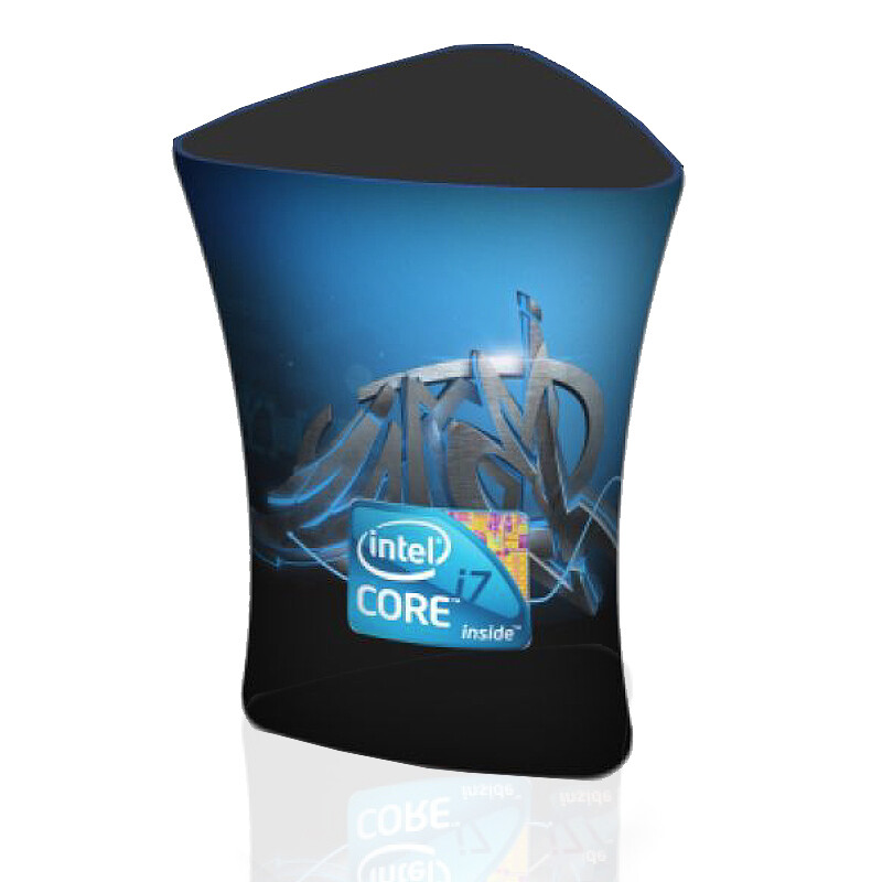 Triangle Fabric Pop Up Display Booth Trade Show Podium Promotional ...