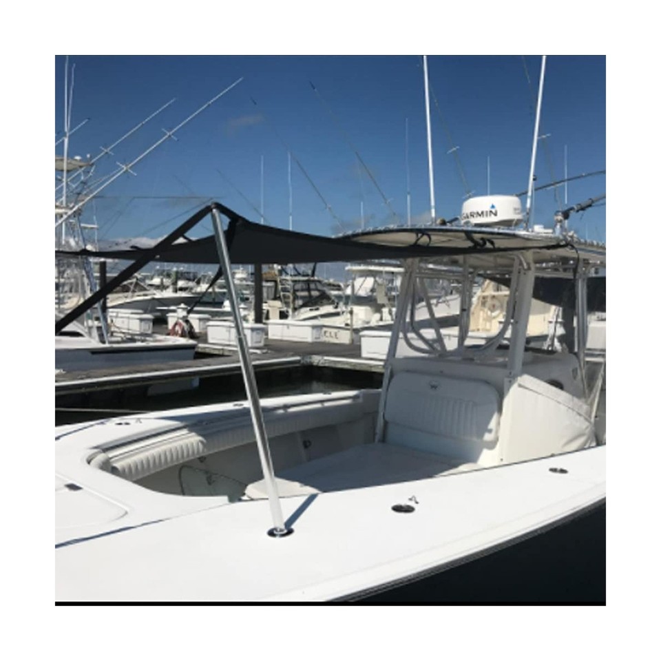 Boat Sun Shade Kit Boat Canopy, T-Top Boat Cover with Stainless Steel ...