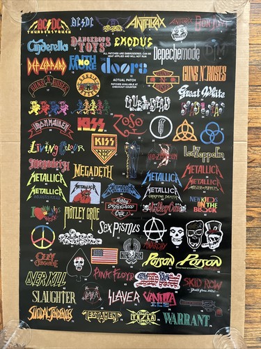vintage poster rock music collage band logo commercial promo art 75 ...