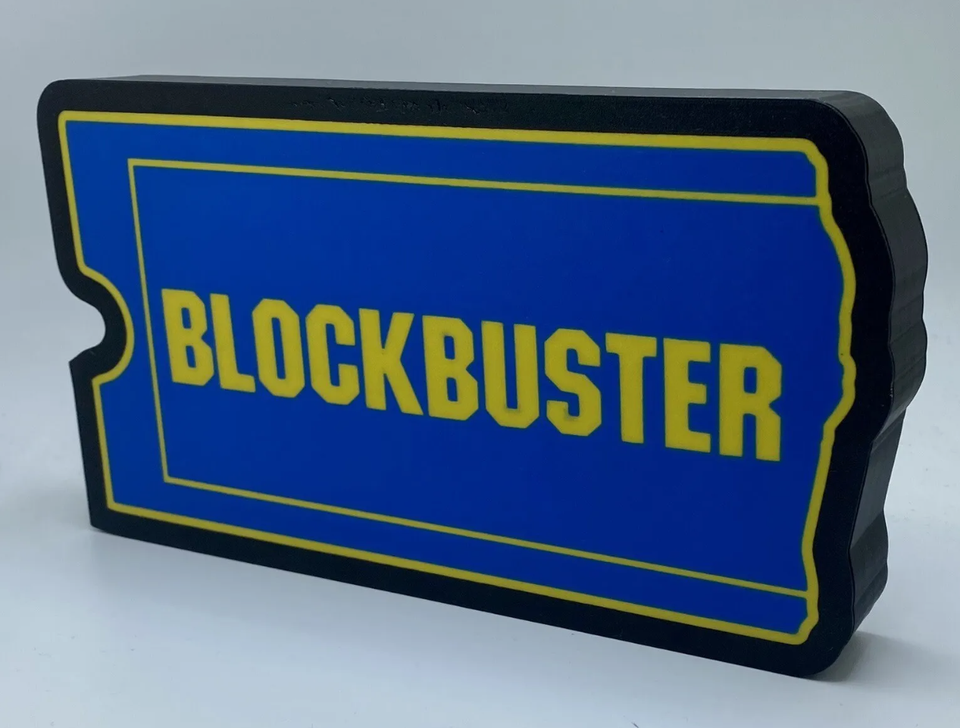 Blockbuster Video LED Light Box USB Powered Sign Extra Large XL 9” Wide ...