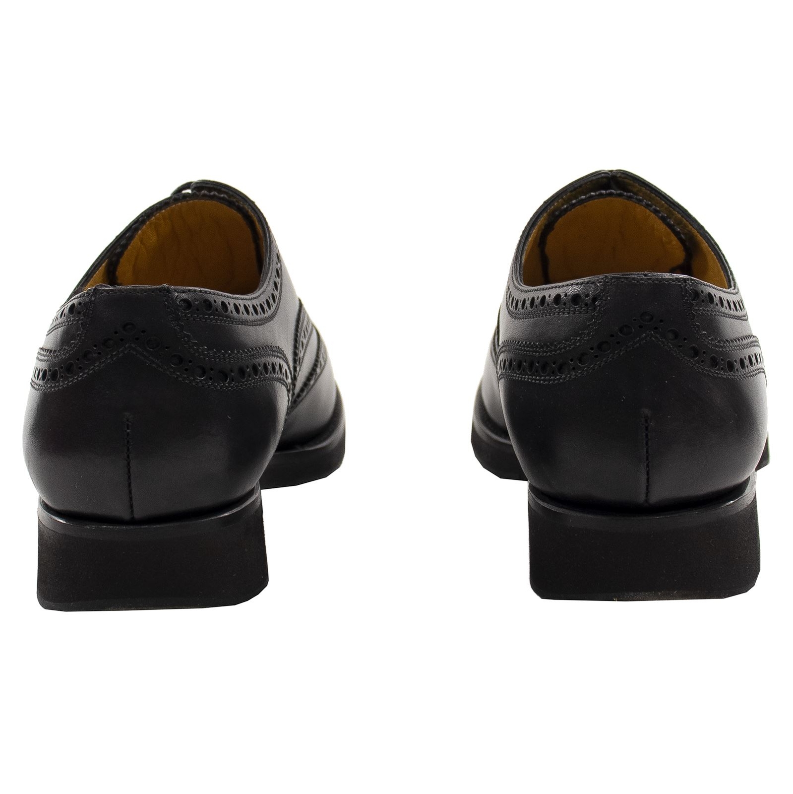 NIB Fratelli Borgioli Black Leather Oxford Brogue Wingtip Italy Dress ...