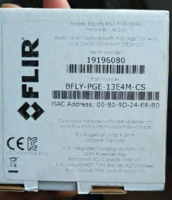1pcs Point Camera FLIR BFLY-PGE-13E4M-CS brand new FedEx or DHL | eBay