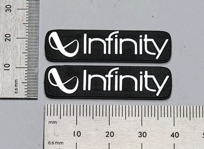 Infinity Reference Speaker Badge Emblem Logo Premium Silver Pair With ...