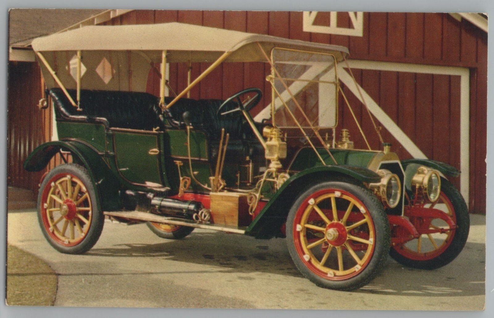 1910 Stearns Model 15-30 Jackson Oil Company Auto Classic Car Postcard ...