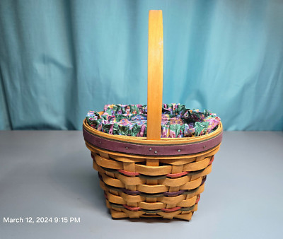 1995 Longaberger Natural Easter Basket with Liner and Protector | eBay