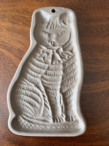 Hartstone Cat Cookie Mold Stoneware Bow 1982 Vintage 6” Tall | eBay