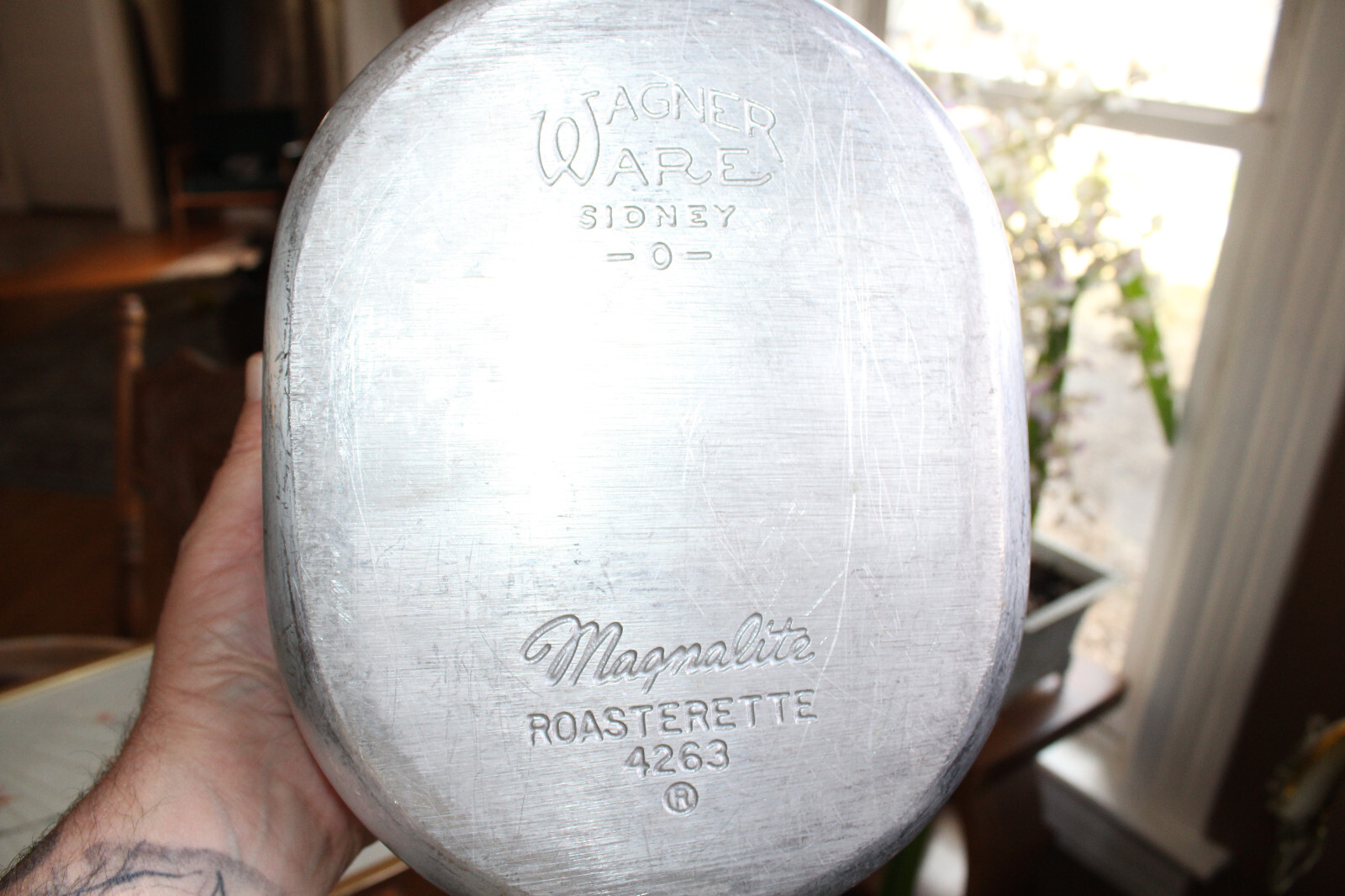 Wagner Ware Magnalite Aluminum 4263 4.5 Qt Roasterette Dutch Oven w ...