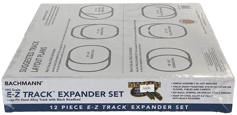 HO Scale Bachmann 44494 Track Expander Set Steel E-Z Track w/Black Road ...