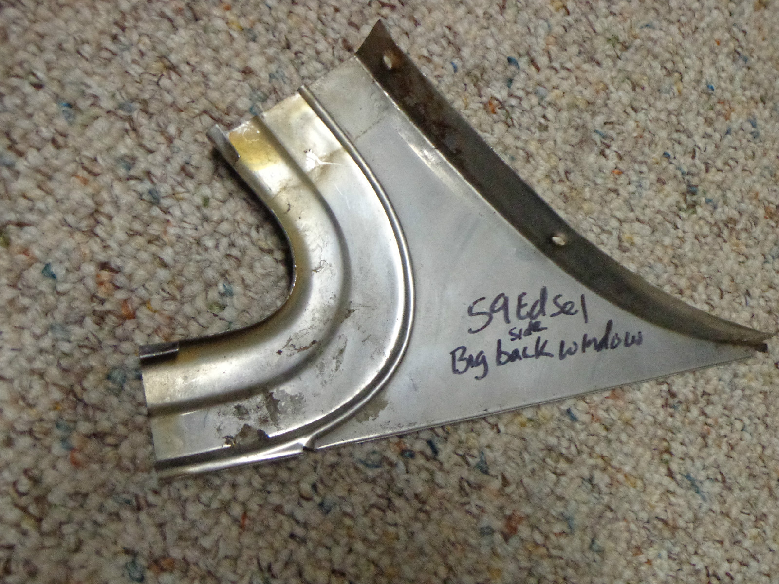 1959 Edsel Villager station wagon rear window corner trim | eBay