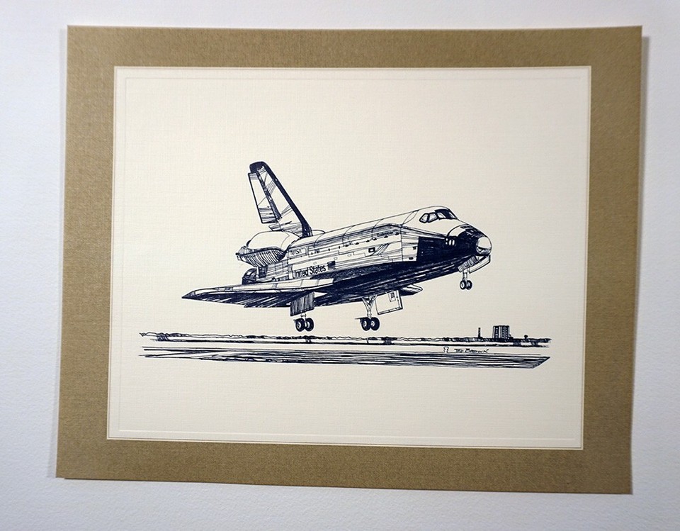 Vintage NASA Illustration Art Prints Ted Brown Space Shuttle Concept ...