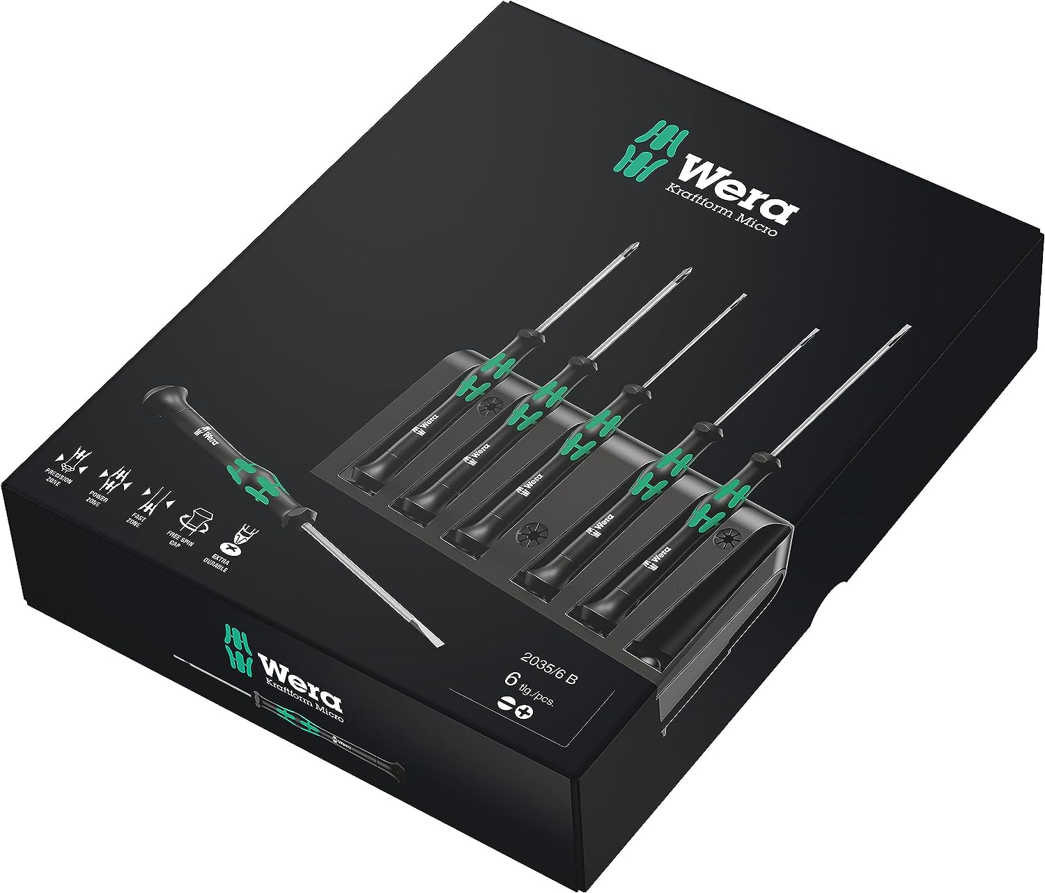 Wera 2035/6 B Screwdriver Set and Rack For Electronic Applications 6 ...