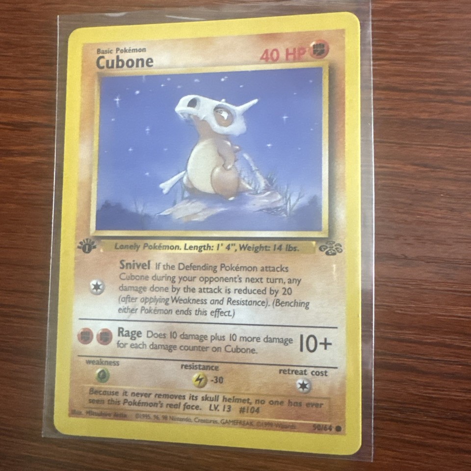 Pokémon TCG Cubone Jungle Card 50/64 1st Edition | eBay