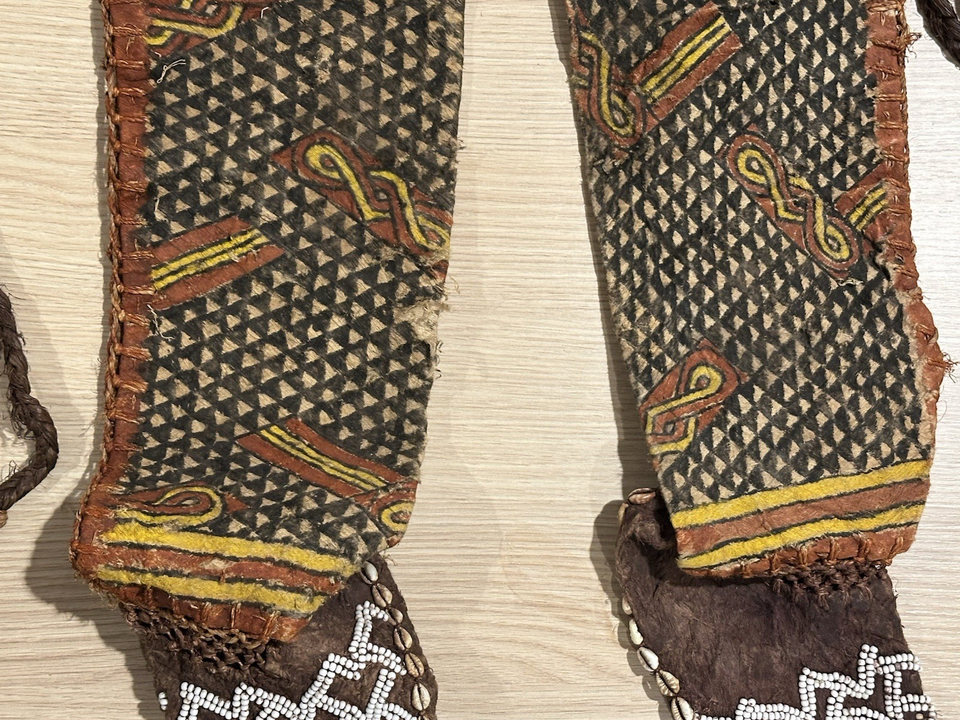 251224 - Extremly rare African Kuba Bark Cloth Dance Costume - Congo ...