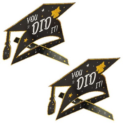2 Pcs Desktop Adornment Paper Graduation Prop Table Decorations Cap ...